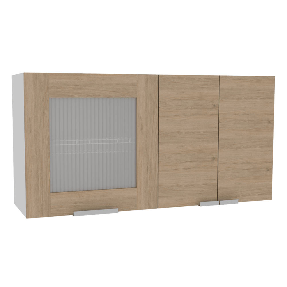 Gabinete Superior Diamante, Beige y Blanco, con Tres Puertas Abatibles – El Gigante del Hogar