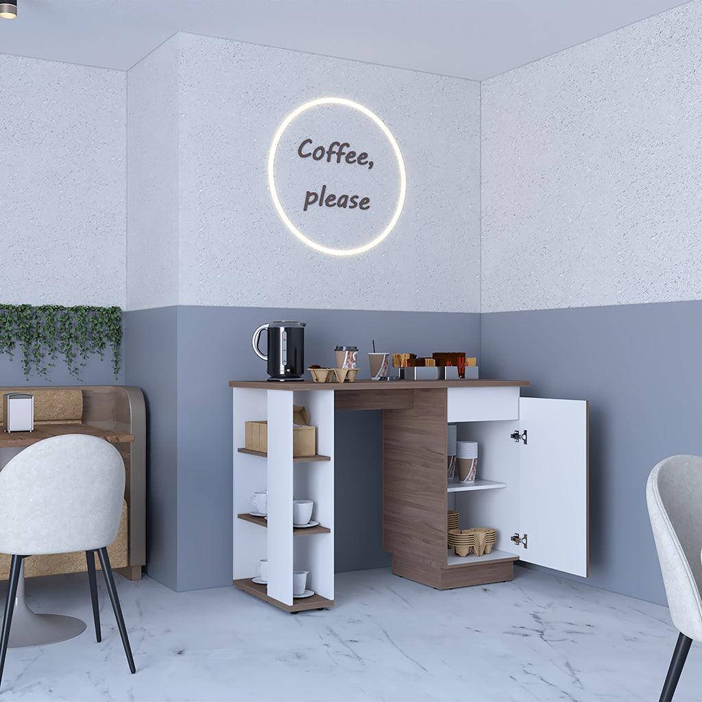 Mueble Multiusos Roxana, Blanco y Castaño, con Una Puerta y Entrepaños ...